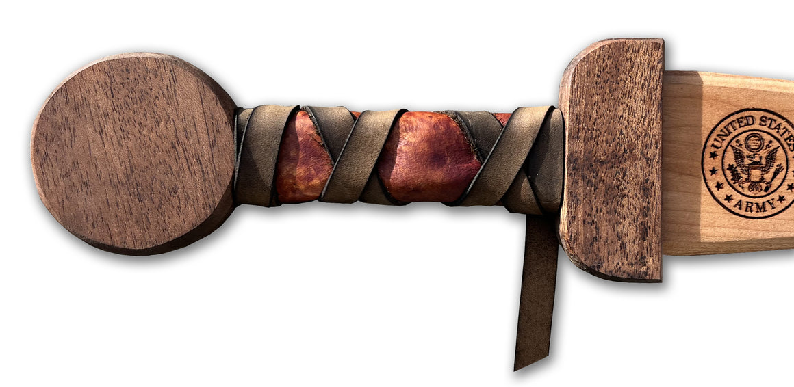 Roman Gladius Custom Wooden Rudis Sword - American Flag – Campfire Arts