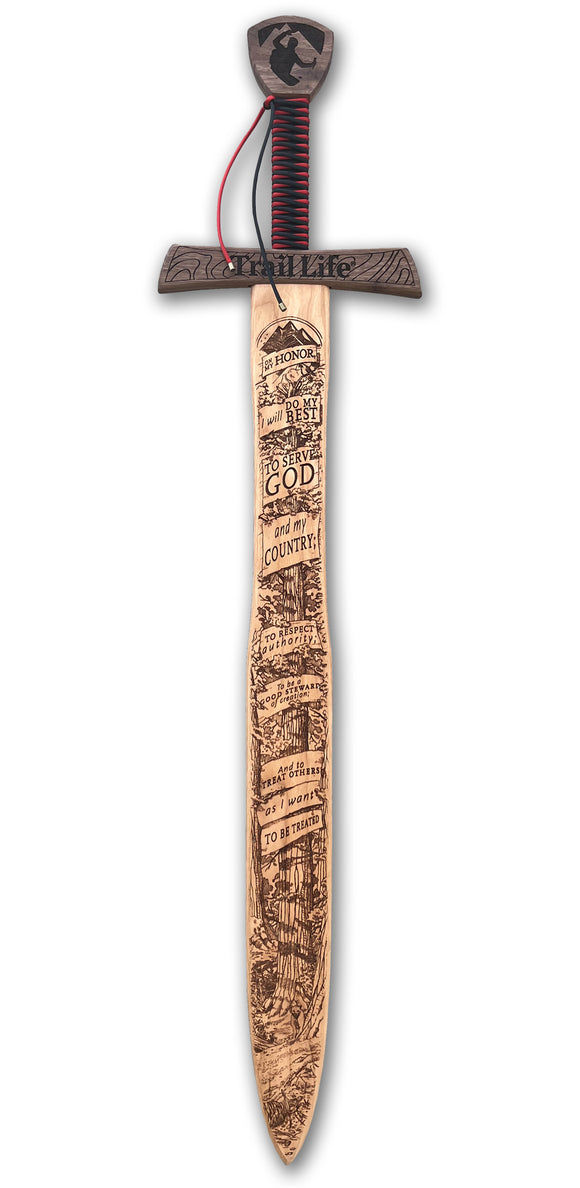 Trail Life USA Oath Sword - Wooden Plaque Wall Decor – Campfire Arts