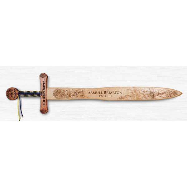 Scout Motto - Wooden Sword Award for Cubs - Campfire Arts