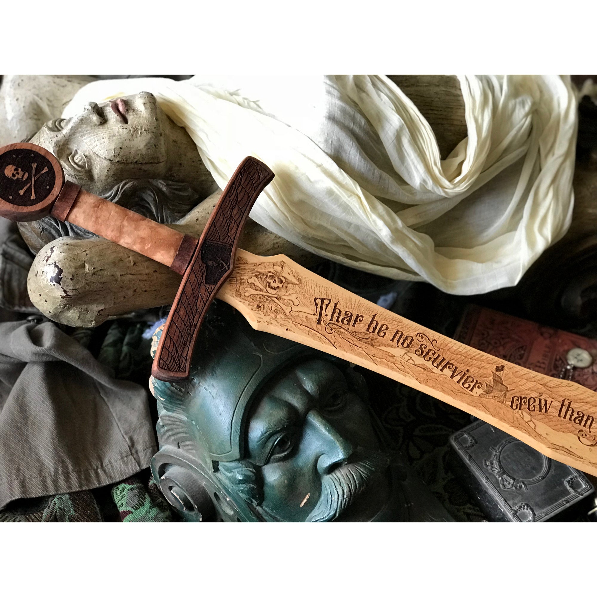 Custom Pirate Family Wooden Wall Sign - Campfire Arts
