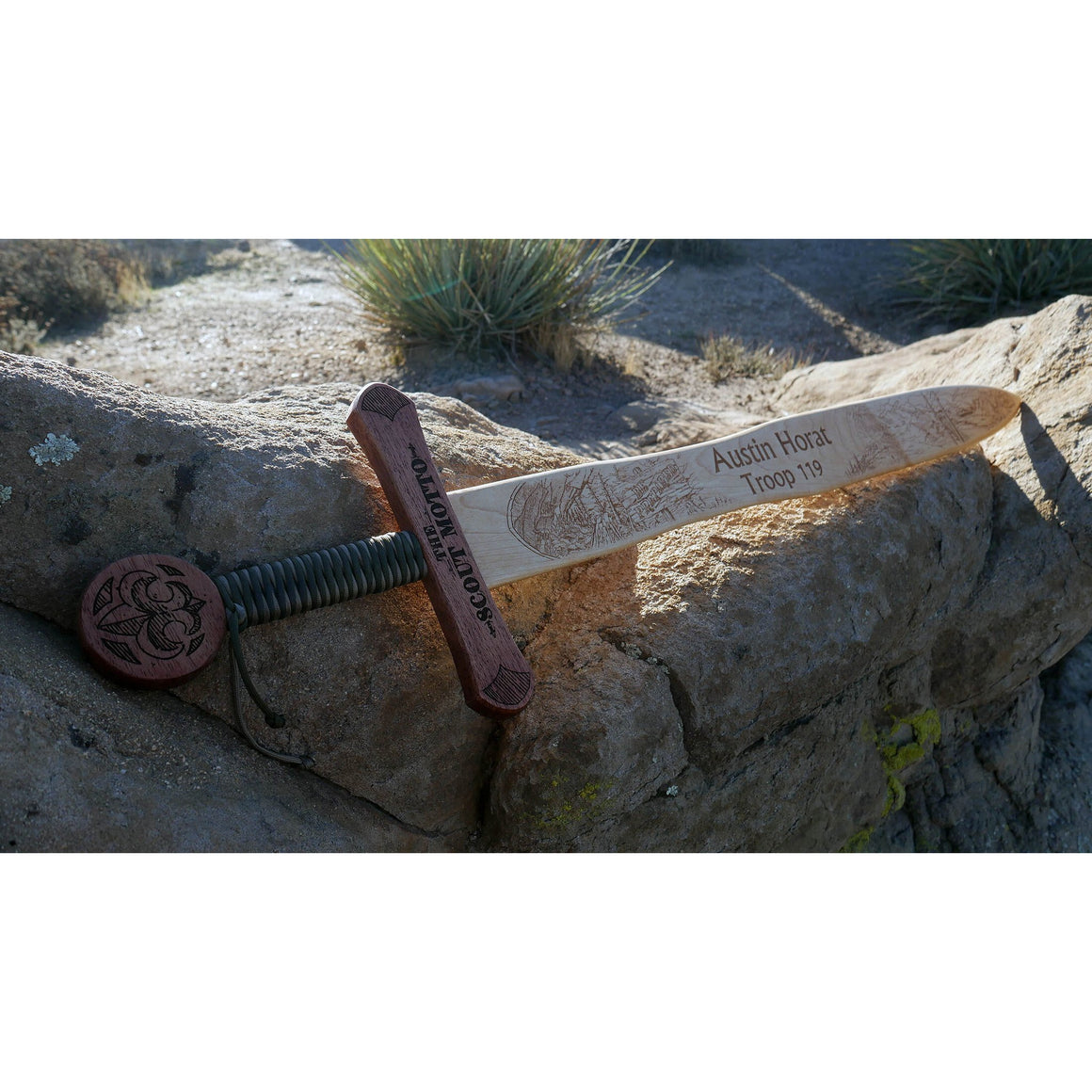 Scout Motto - Wooden Sword Wall Decor – Campfire Arts
