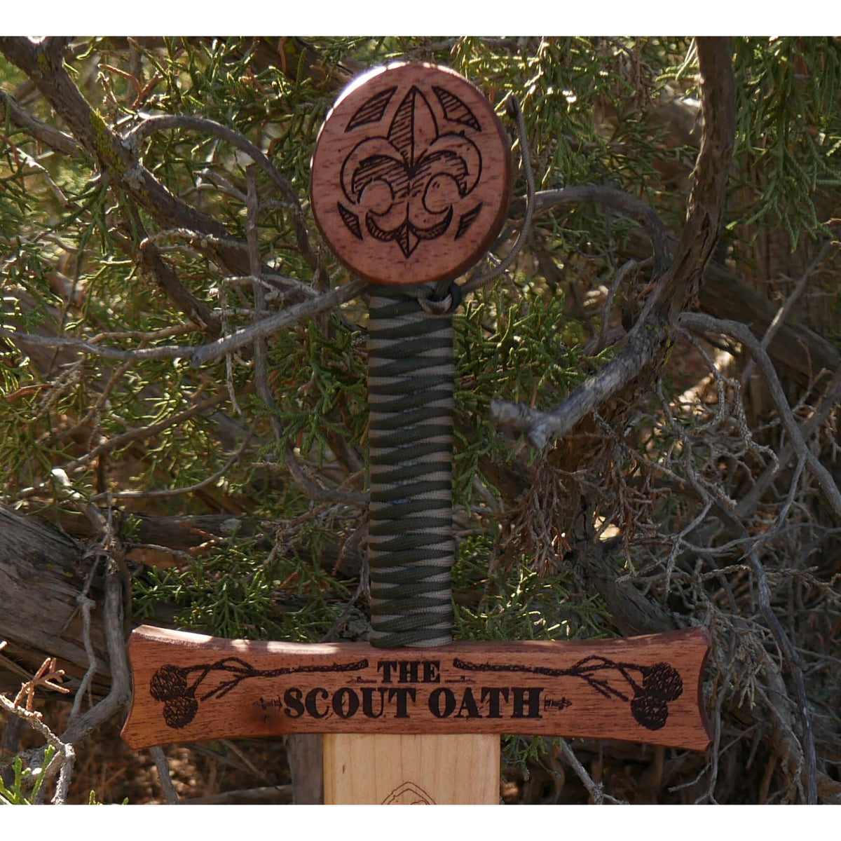 Scout Oath - Wooden Sword Wall Art - Campfire Arts