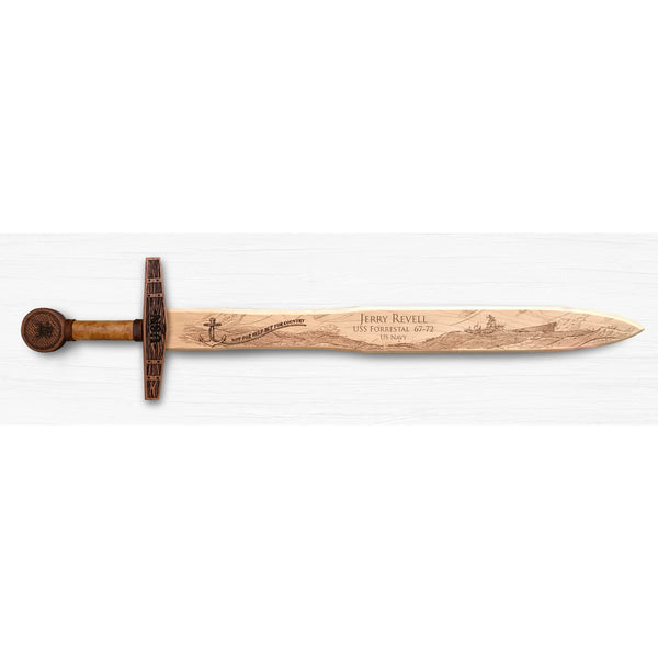 Custom Wooden Sword for the Navy - Campfire Arts
